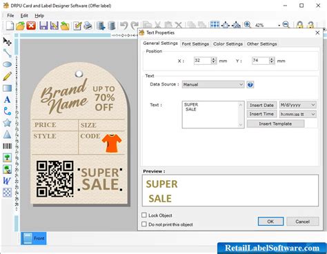 View Card And Label Maker Software Screenshots Retaillabelsoftware