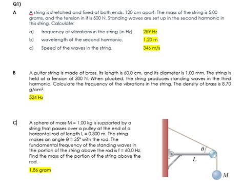 solved a string is stretched and fixed at both ends 120 cm
