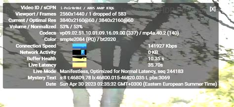 HDR Bit Support HVEC H Issue Datarhei Restreamer GitHub