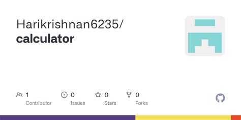 GitHub Harikrishnan Calculator