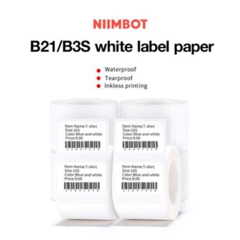 【ready Stock】 B21 B3s Nimbot Waterproof Sticker Thermal Label Printing Paper Oilproof And
