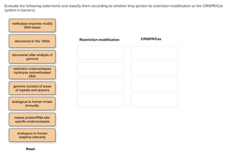 Evaluate The Following Statements And Classify Them According To