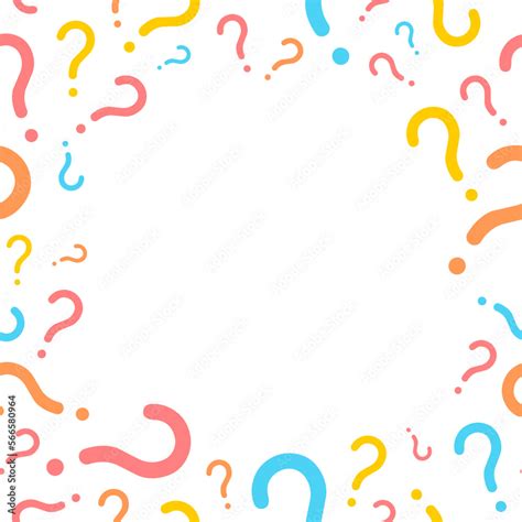 Social Media Question Mark Colorful Border Stock Vector Adobe Stock
