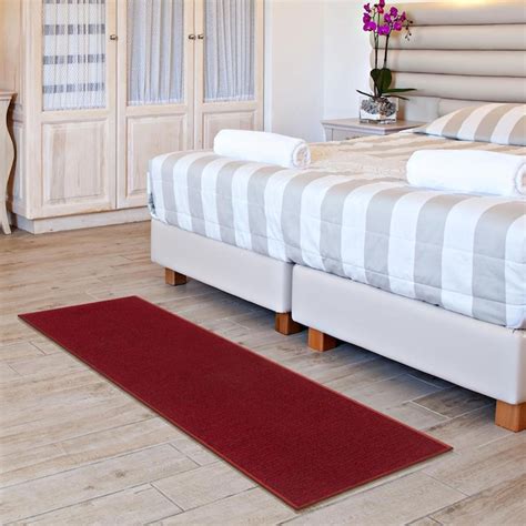 Ottomanson Non Slip Hallway Runner 3 X 12 Ft Red Indoor Solid Machine