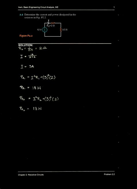SOLUTION Solutions To Circuit Analysis Problems Part Studypool