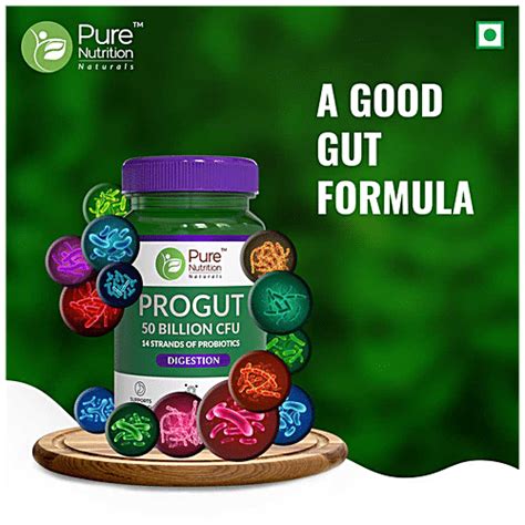 Buy Pure Nutrition Progut Probiotic Capsule Supports Gut Health Boosts Immunity Online At