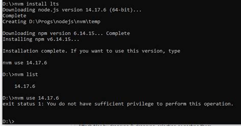 No Elevation Privileges Request When Nvm Use In V Issue Coreybutler Nvm Windows
