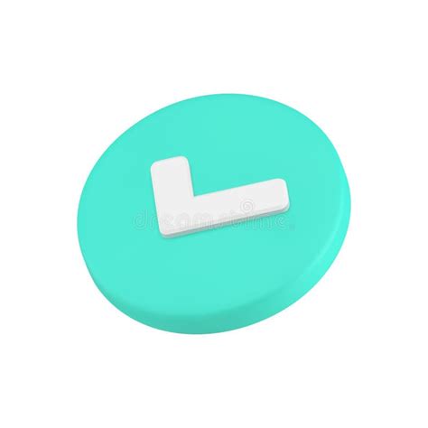 Done Complete Checkbox Green Circle Button Right Choice Acceptance 3d Icon Realistic Vector