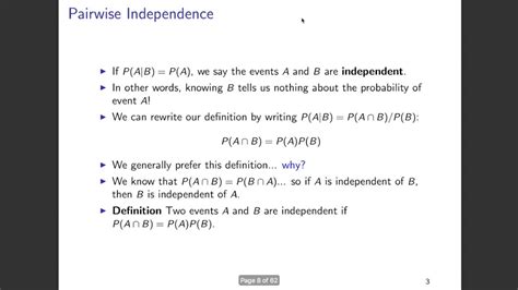 Statistical Independence And Independent Random Variables Youtube