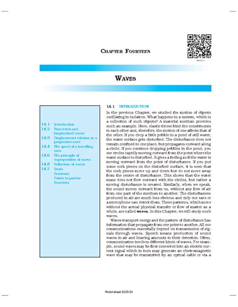 11 Physics Ncert Chapter 14 Waves Waves Of Different Kinds Are