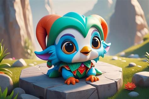 Premium Photo Very Detailed Tiny Cute Jester