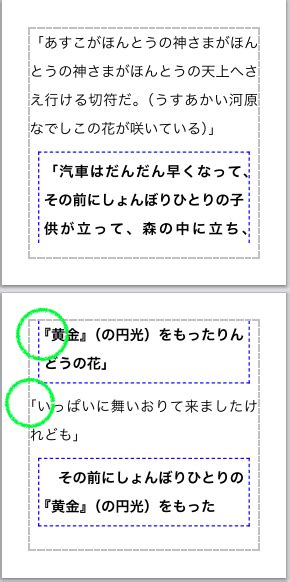 wrong first line treatment on text spacing space first and hanging
