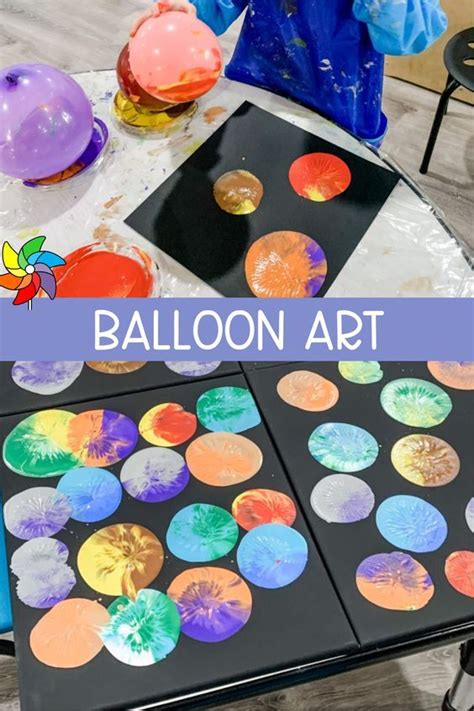 Balloon Print Art For Preschoolers Process Art Preschool Preschool