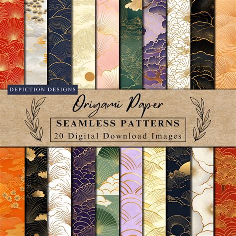 Japanese Origami Paper Pattern Etsy