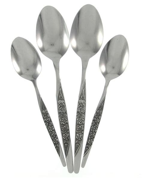 Vintage Stainless Steel Flatware Tablespoon Dinner Spoons Nasco Caress