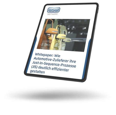 Just In Sequence Jis Produktion Wsw Software