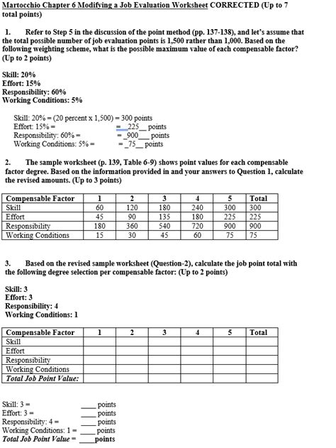 Solved Martocchio Chapter Total Points Modifying A Job