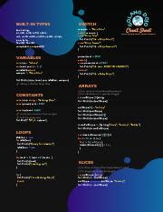 Golang Cheat Sheet By Golang Dojo Pdf SWITCH Bool String Weapon Ninja Star Int Int8