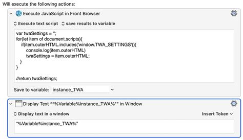 Return Variable From Javascript Into A Km Variable Questions