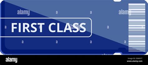 First Class Ai Ticket Icon Cartoon Of First Class Ai Ticket Vector Icon For Web Design Isolated