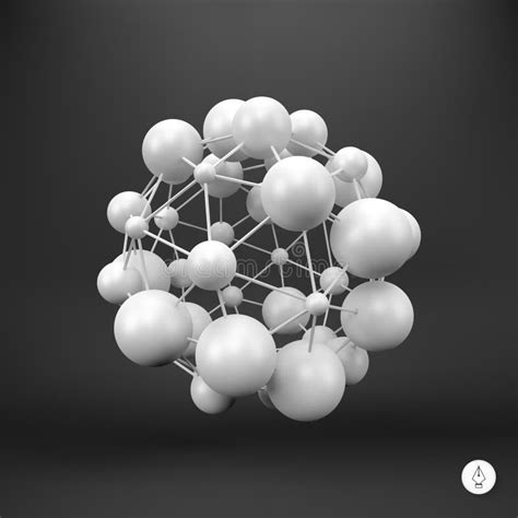 3d Molecule Structure Background Graphic Design Stock Illustration Illustration Of Micro