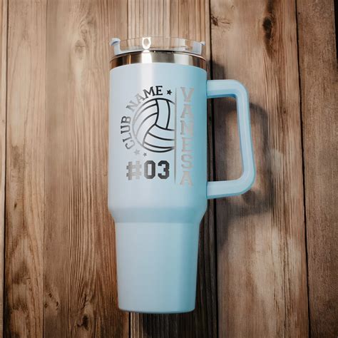 Personalized Volleyball 40oz Tumbler T For Her Engraved Tumbler For