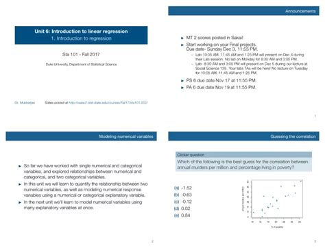 Ppt Unit 6 Introduction To Linear Regression Mt 2 Scores Posted In Powerpoint Presentation