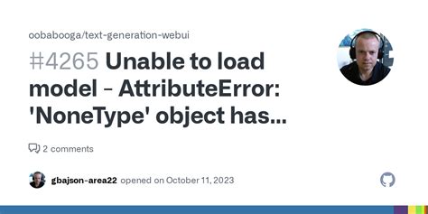 Unable To Load Model Attributeerror Nonetype Object Has No
