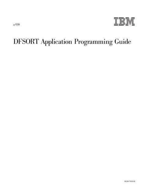 Dfsort Application Programming Guide Pdf