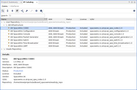 Spacewire Codec Link Intellectual Property Vhdl