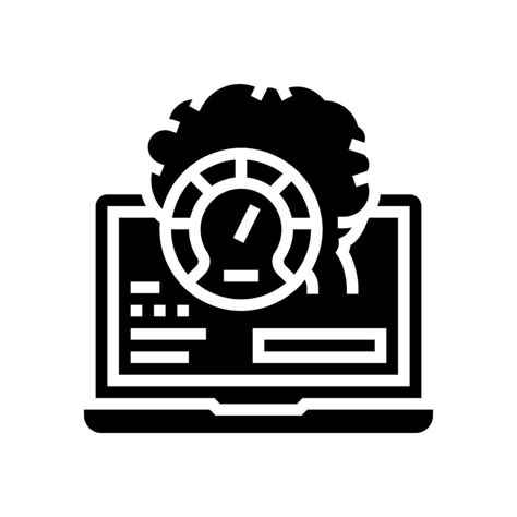 Laptop Optimize Glyph Icon Vector Illustration Vector Art At Vecteezy