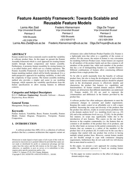 pdf feature assembly framework towards scalable and reusable feature