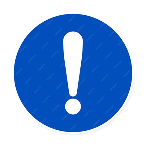 Premium Vector Circle Blue Attention Or Alert Stamp Sticker With Exclamation Mark Icon Vector