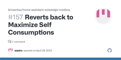 Reverts Back To Maximize Self Consumptions · Issue 157 · Binsentsu