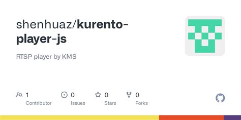 GitHub Shenhuaz Kurento Player Js RTSP Player By KMS