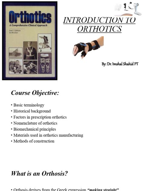 Introduction To Orthotics Basics Pdf Musculoskeletal System
