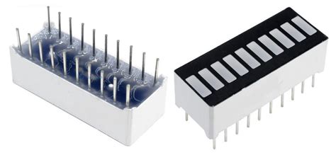 2 x 10 segment led multicolour bargraph led display all top notch