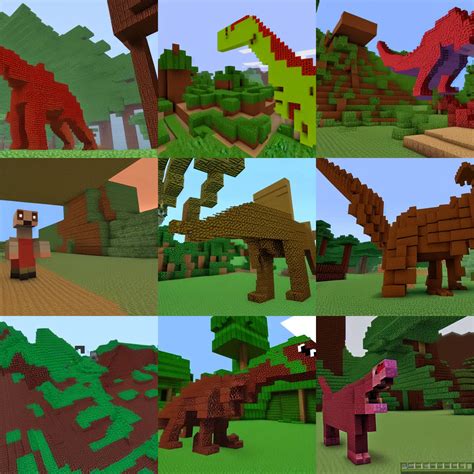 Dinosaur In Minecraft Stable Diffusion Openart