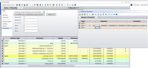 How To Perform Tolerancing With Composite Surfaces Zemax Community