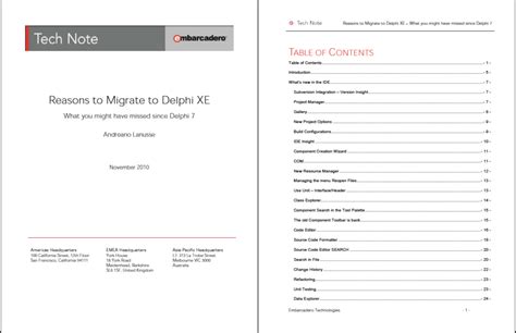 White Paper Reasons To Migrate To Delphi Xe What You Might Have Missed Since Delphi 7