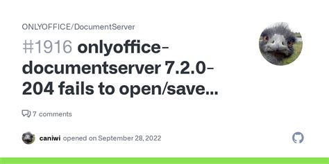 onlyoffice documentserver 7 2 0 204 fails to open save office documents