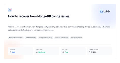 how to recover from mongodb config issues labex