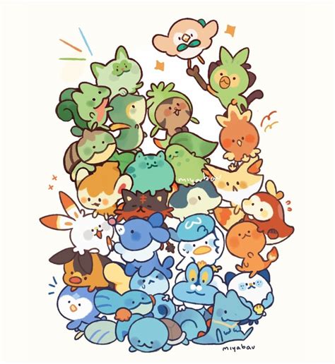 Rowlet Piplup Oshawott Scorbunny Sobble And 22 More Pokemon