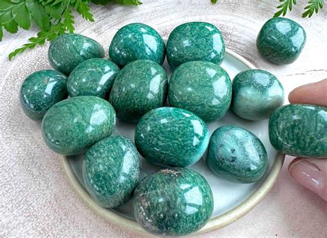 Green Epidote Crystal Tumbled Stons Personal Transformation Crystals