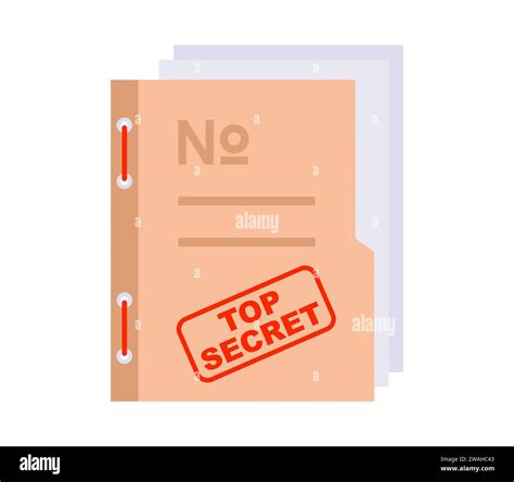 folder with secret documents flat vector illustration stock vector