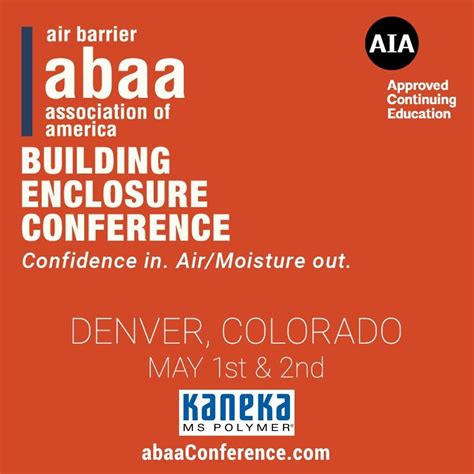 Kaneka Ms Team Will Be Building Enclosure Conference Hosted By Abaa In Denver Co Kaneka Ms
