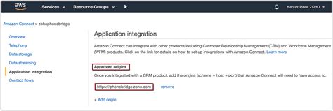 Integrate Amazon Connect Online Help Zoho Crm