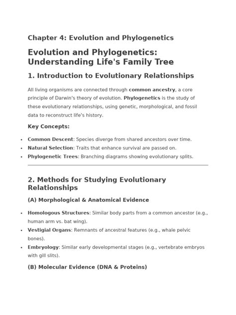 Evolution And Phylogenetics Explained Pdf Evolution Phylogenetic Tree