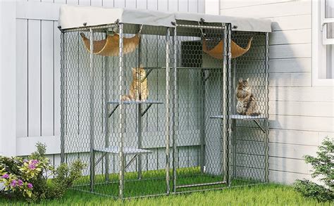 Large Outdoor Catio 79 Cat Enclosure With 4 Platforms