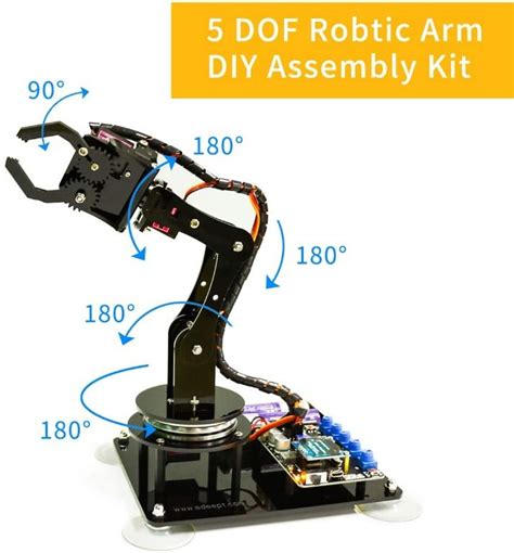 Adeept 5 Dof Robot Arm 5axis Robotic Arm Kit Compatible With Arduino Ide Programmable Robot